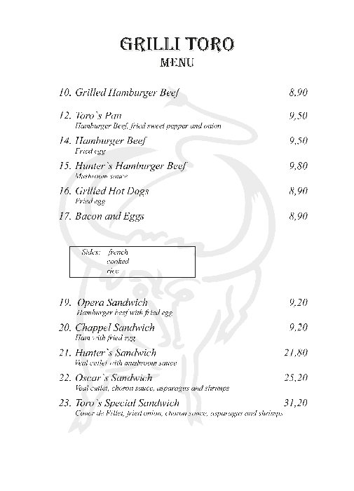 ENGLISH :: Grilli Toro